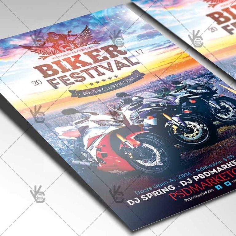 Biker Festival - Premium Flyer PSD Template | PSDmarket