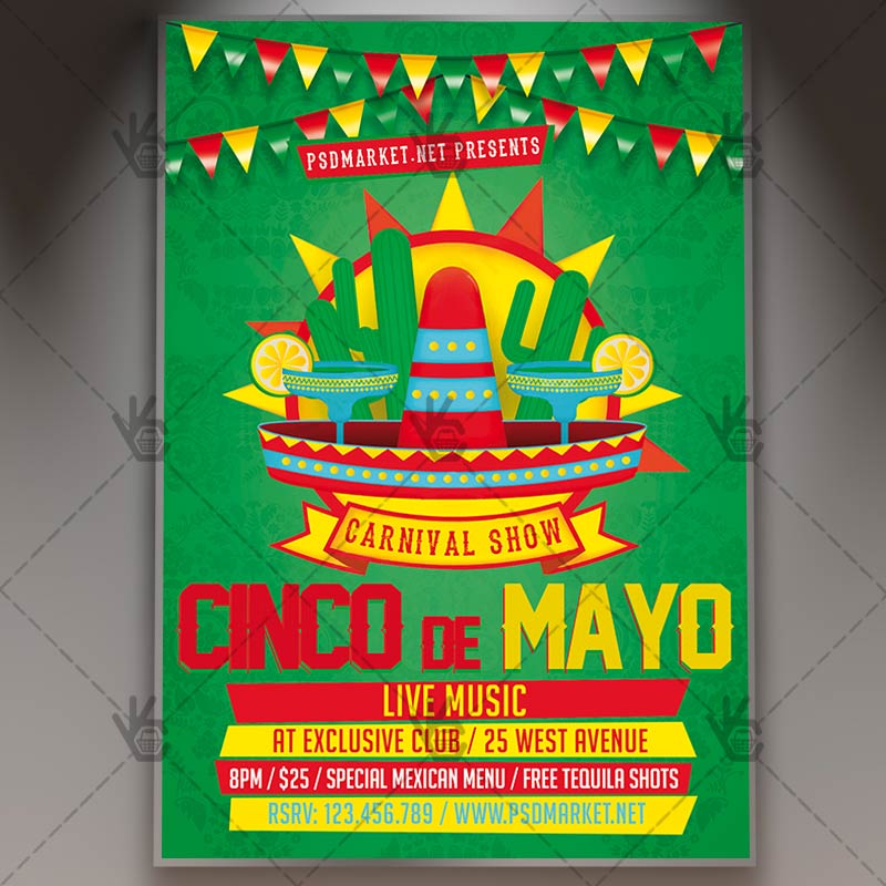 Cinco De Mayo Night Premium Flyer PSD Template PSDmarket
