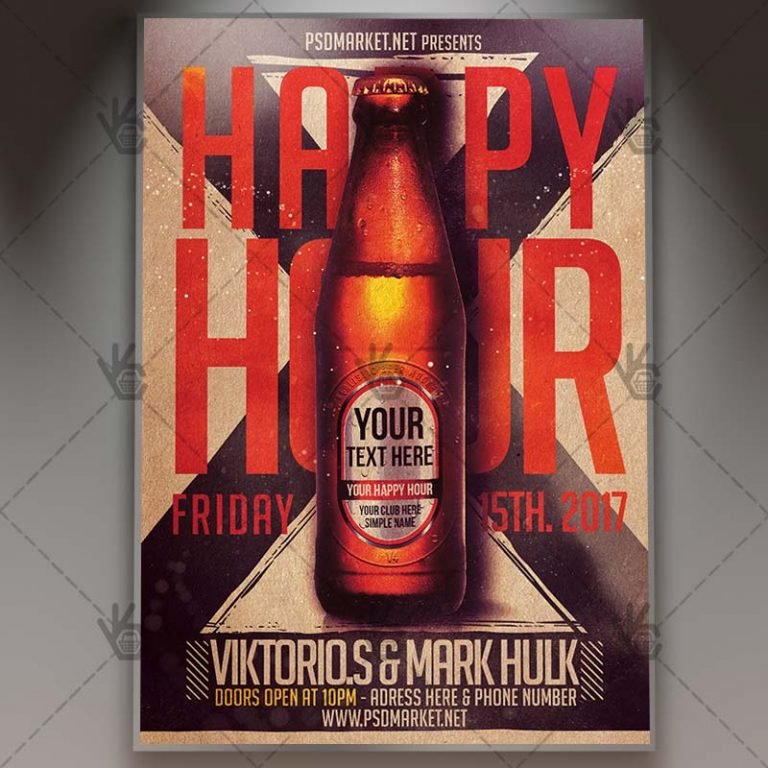 Download Mega Happy Hour Flyer - PSD Template | PSDmarket