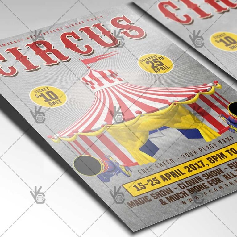 Circus Party - Premium Flyer PSD Template | PSDmarket