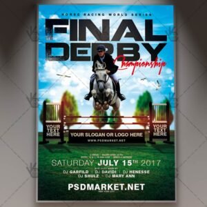 Download Kentucky Derby Flyer - PSD Template | PSDmarket