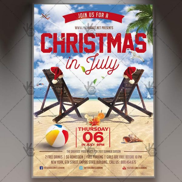 Christmas In July Flyer Template Free