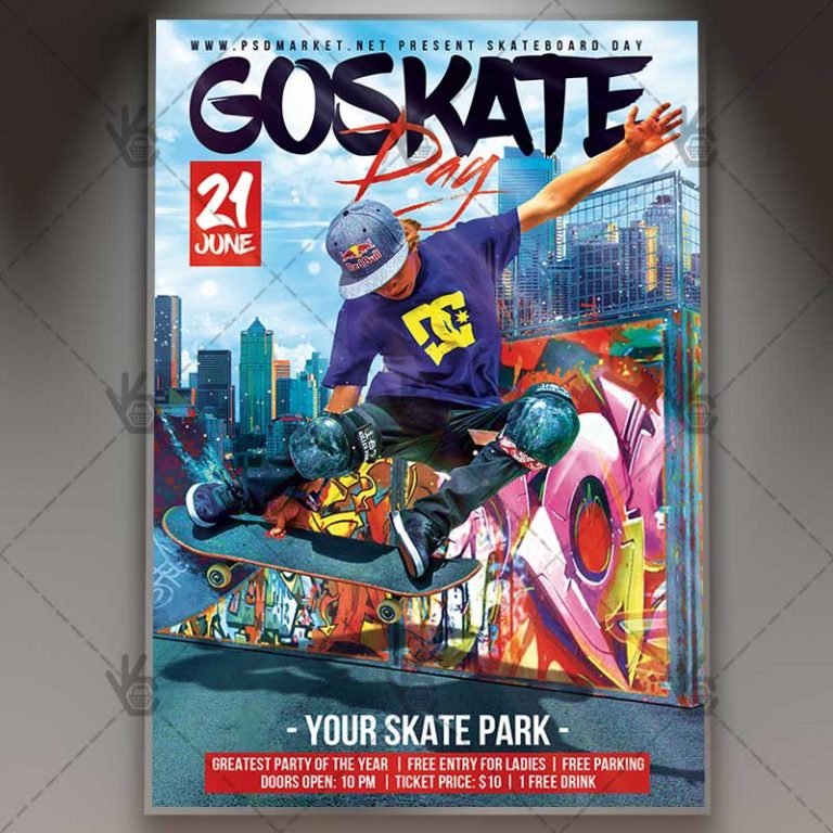 Download Skateboard Flyer - PSD Template | PSDmarket