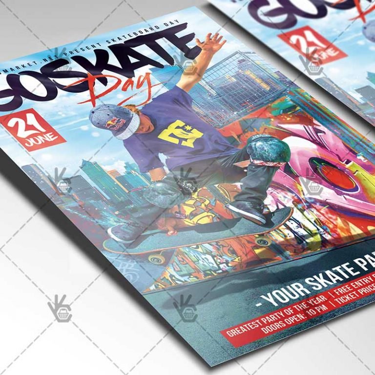Download Skateboard Flyer - PSD Template | PSDmarket