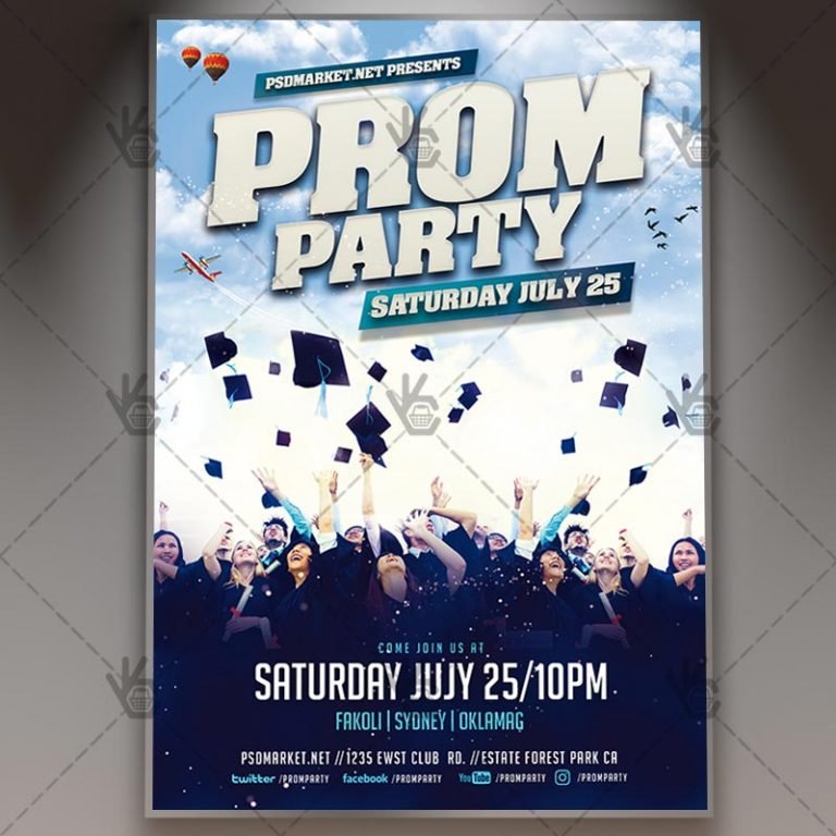 Prom Night Party Flyer - PSD Template | PSDmarket