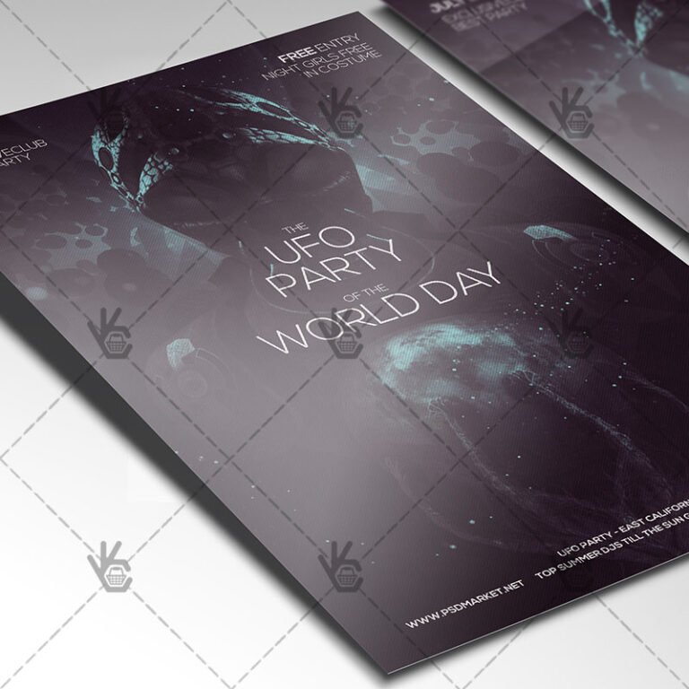 UFO Party - Premium Flyer PSD Template | PSDmarket