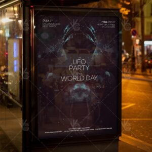 UFO Party - Premium Flyer PSD Template | PSDmarket