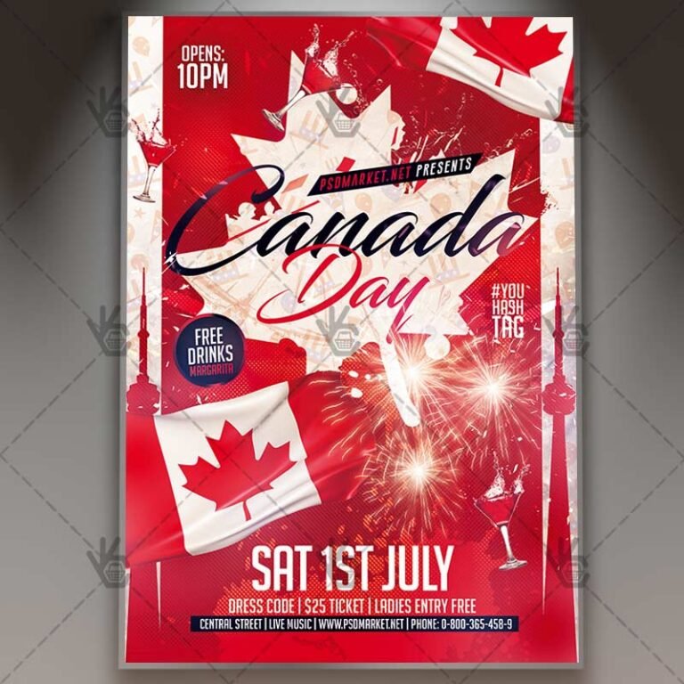Canada Day Party - Premium Flyer PSD Template | PSDmarket