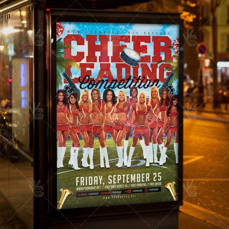 Cheerleading Competition - Premium Flyer PSD Template | PSDmarket