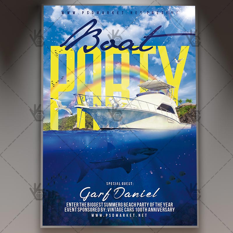 Boat Party Premium Flyer PSD Template PSDmarket