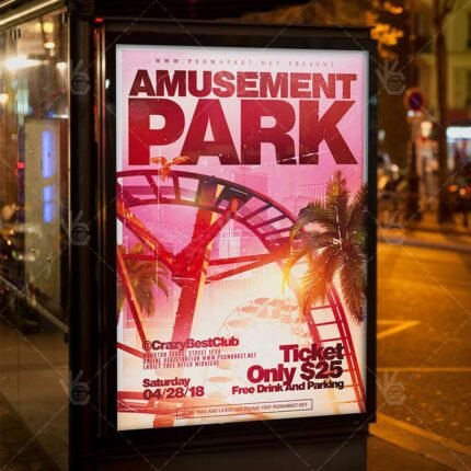 Amusement Park - Community Flyer PSD Template - PSDmarket