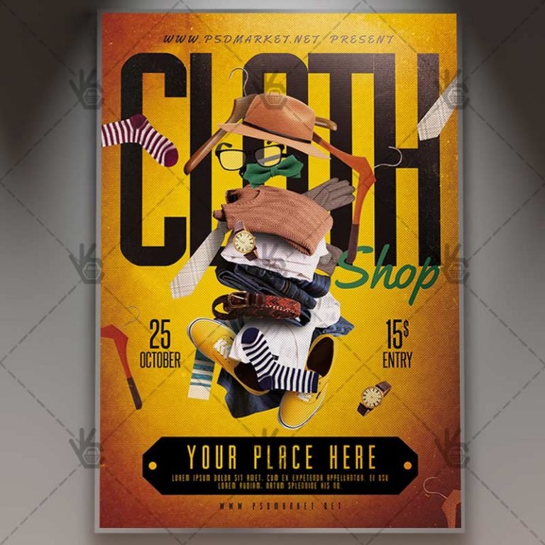 Cloth Shop - Community Flyer PSD Template | PSDmarket