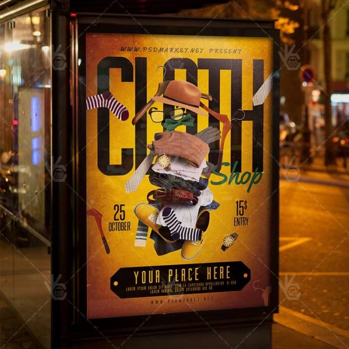 Cloth Shop - Community Flyer PSD Template | PSDmarket