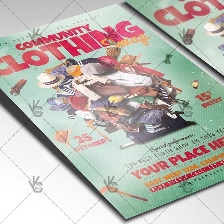Clothing Swap - Community Flyer PSD Template - PSDmarket