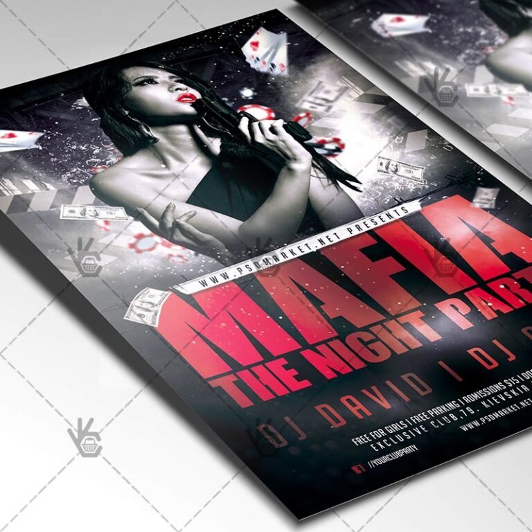 Mafia Night Party - Club Flyer PSD Template - PSDmarket