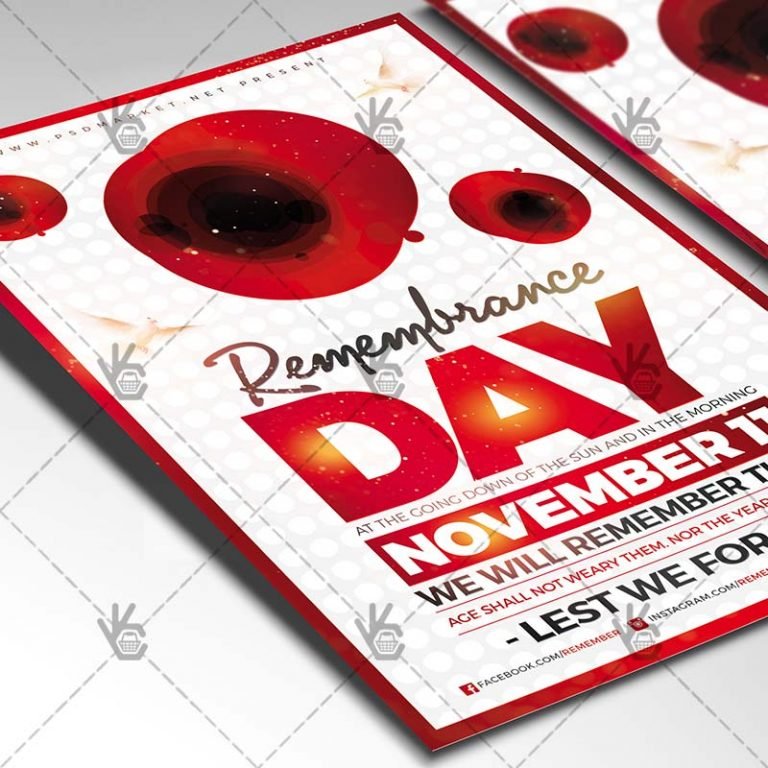 Download Memorial Flyer - PSD Template | PSDmarket