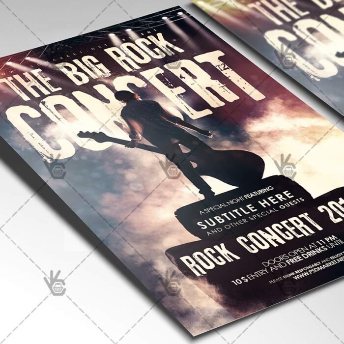 Rock-n-Roll Day Flyer - Rock PSD Template | PSDmarket