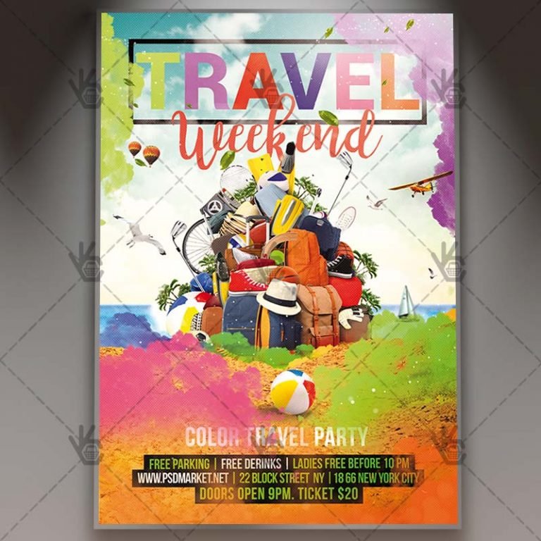 Weekend Travel - Premium Flyer PSD Template | PSDmarket