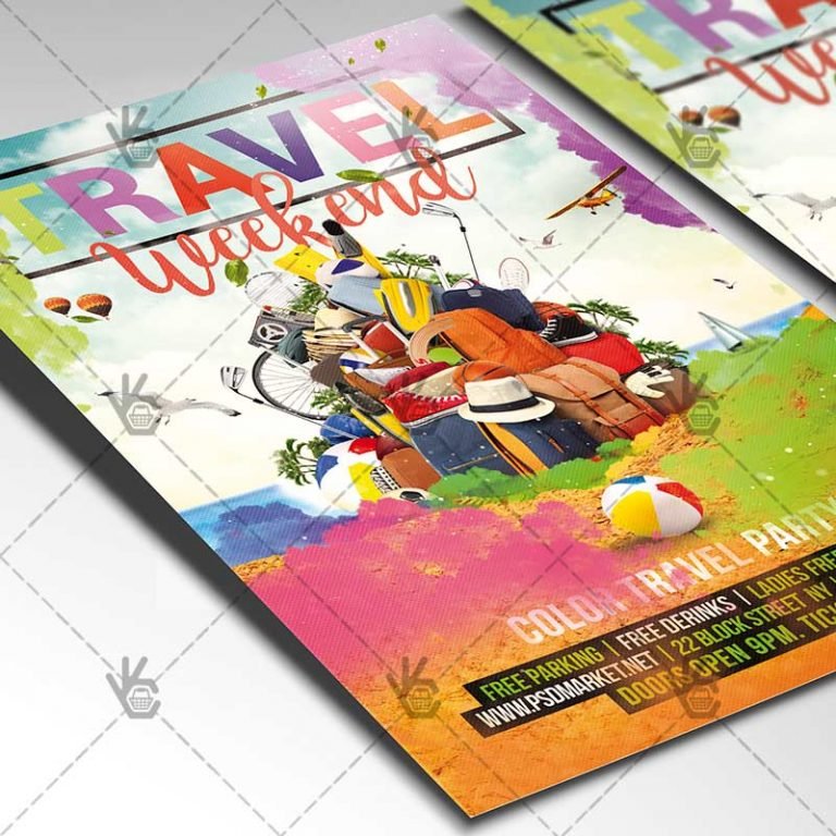 Weekend Travel - Premium Flyer PSD Template | PSDmarket