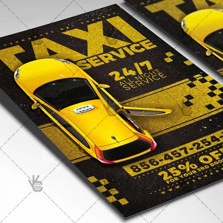 Taxi Service - Business Flyer PSD Template | PSDmarket