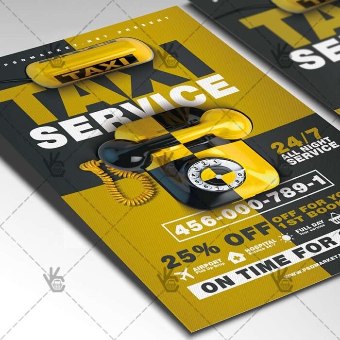 Download Taxi Service Template - Flyer PSD | PSDmarket