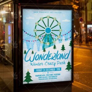 Winter Wonderland - Seasonal Flyer PSD Template - PSDmarket