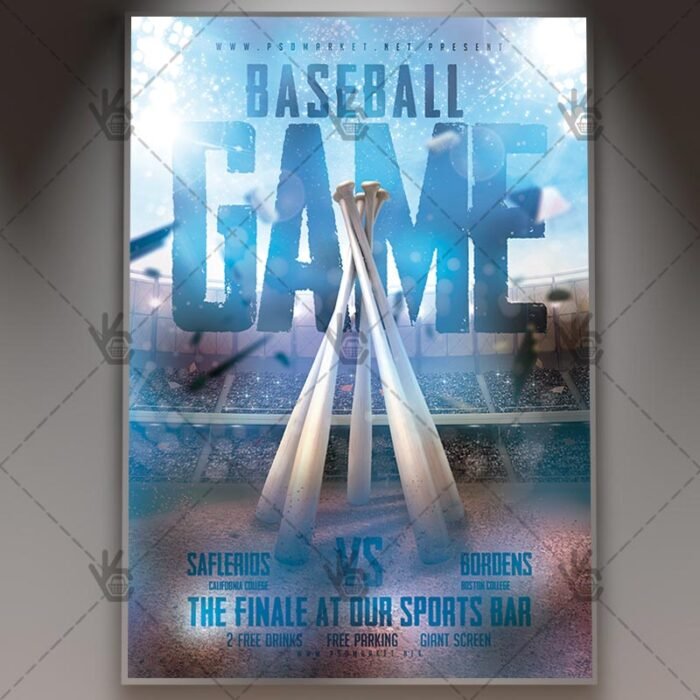 Download Baseball PSD Template Flyer | PSDmarket