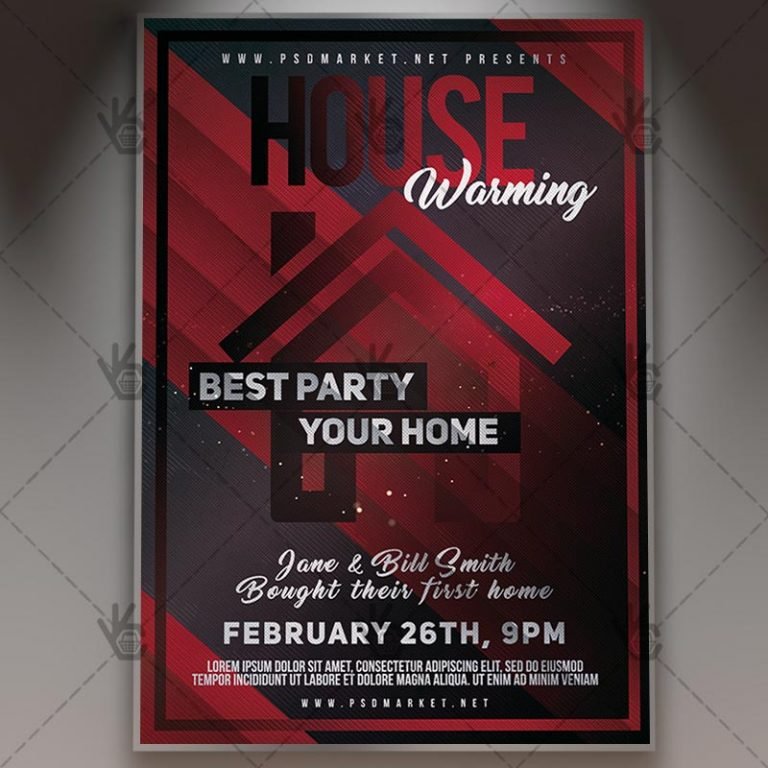 Download House Warming Invitation Flyer - PSD Template | PSDmarket