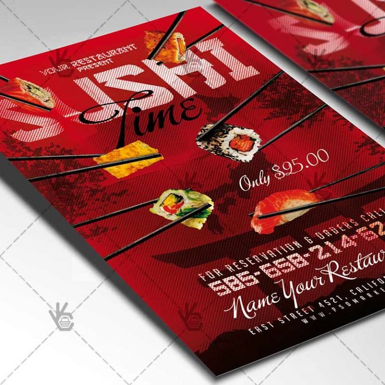 Download Sushi Flyer - PSD Template | PSDmarket
