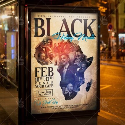 Black History Month - Club Flyer PSD Template - PSDmarket