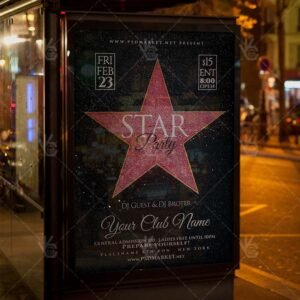 Star Party - Club Flyer PSD Template - PSDmarket