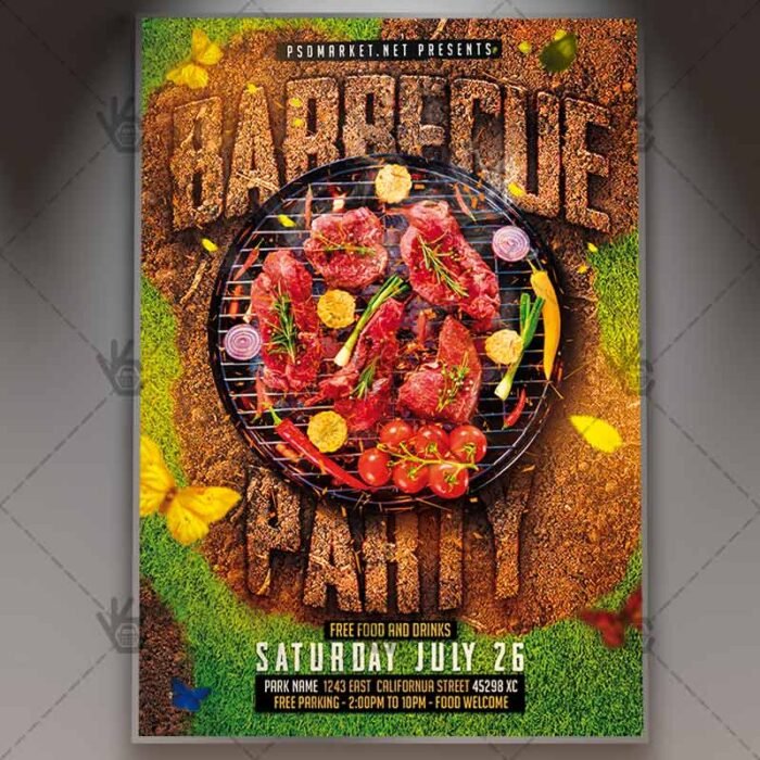 Download BBQ Event Flyer - PSD Template | PSDmarket