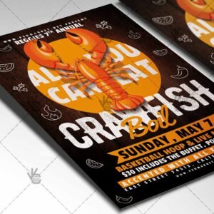 Crawfish Flyer - Business PSD Template - PSDmarket