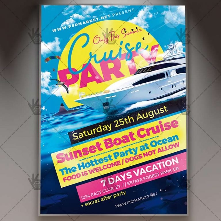 Download Cruise Flyer - PSD Template | PSDmarket