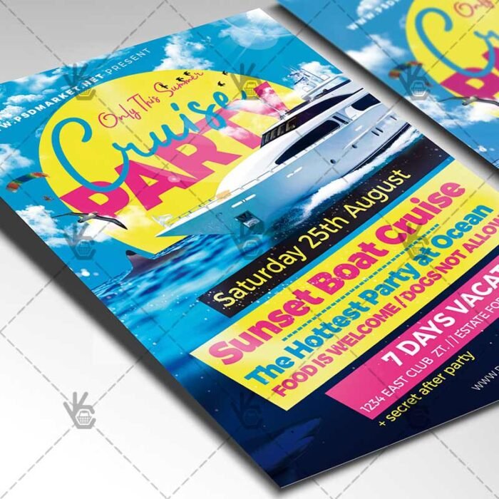 Download Boat Party Event PSD Template Flyer | PSDmarket