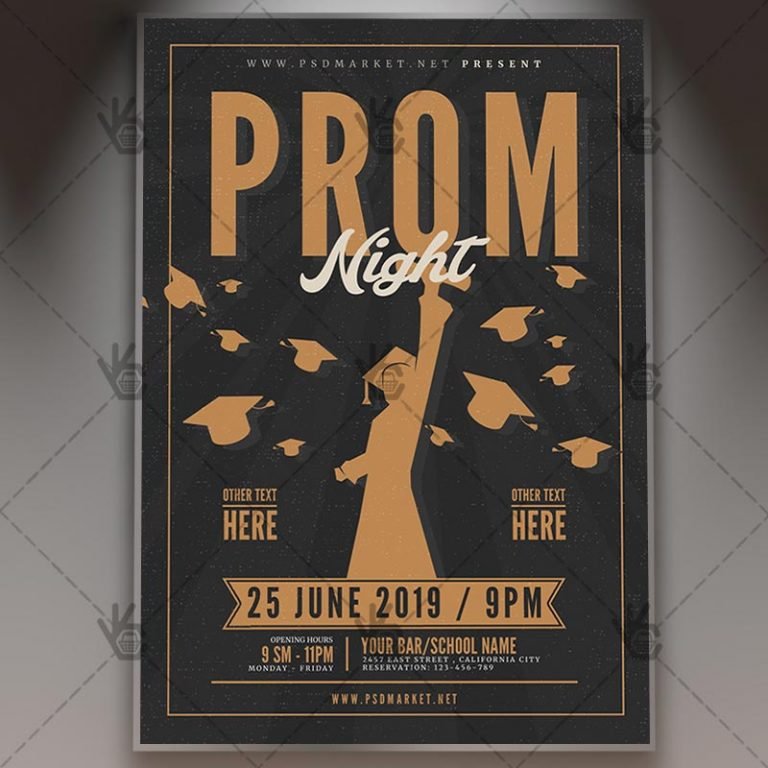 Prom Night Flyer - School PSD Template | PSDmarket