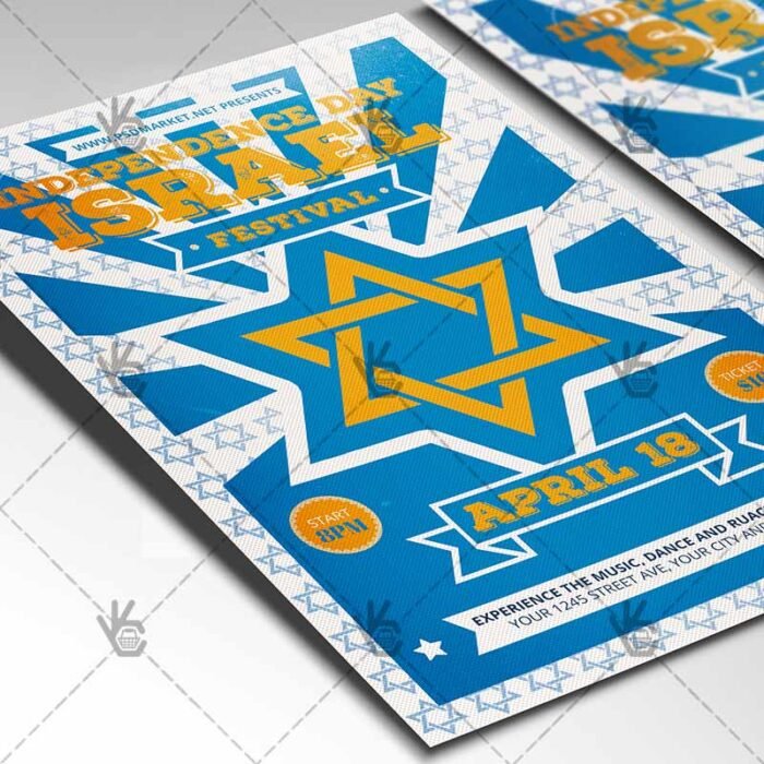 Israel Independence Day Flyer - PSD Template | PSDmarket