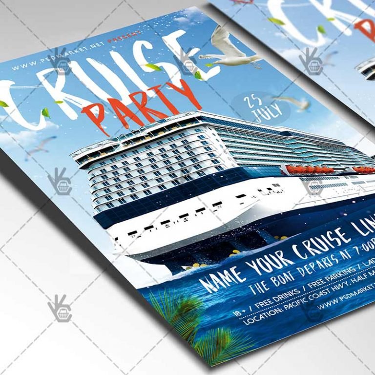 Download Cruise Ship Flyer - PSD Template | PSDmarket