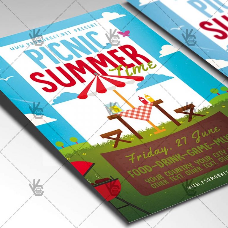 Download Summer Picnic Flyer - PSD Template | PSDmarket