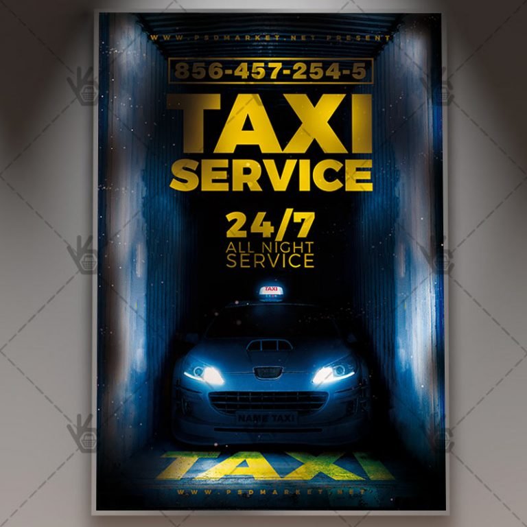 Taxi Service - Business Flyer PSD Template | PSDmarket