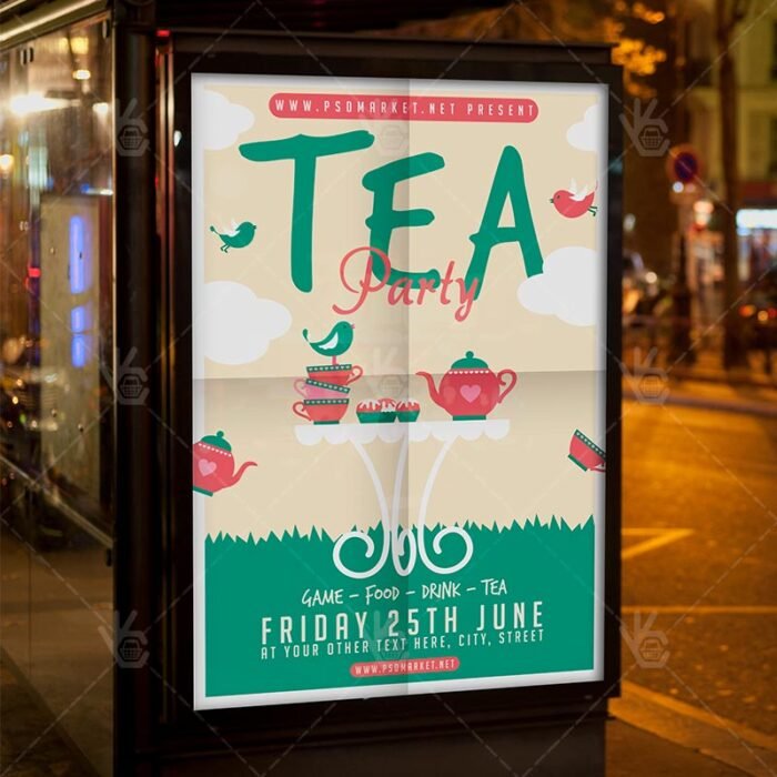 Download Tea Party Flyer - PSD Template | PSDmarket