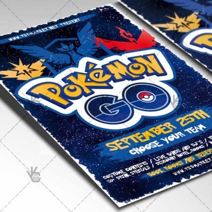 Download Pokemon Go Flyer - PSD Template | PSDmarket