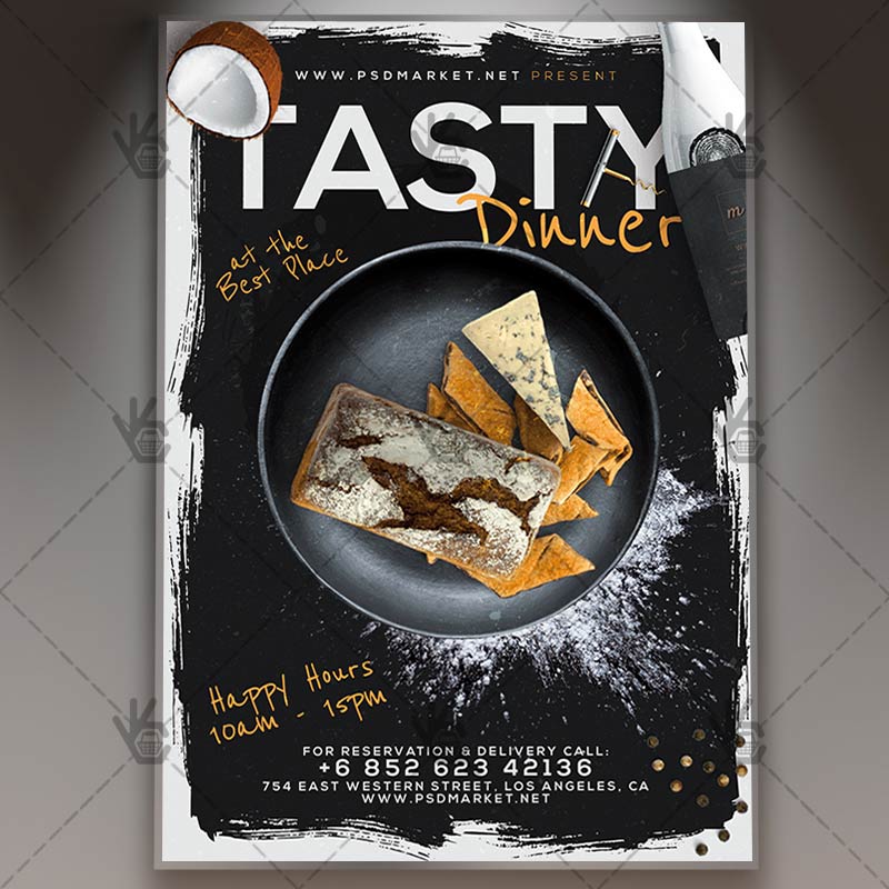 Download Tasty Dinner Flyer PSD Template PSDmarket