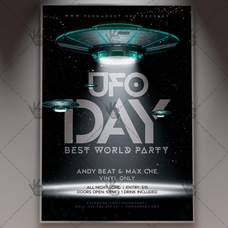 UFO Day - Premium Flyer PSD Template | PSDmarket