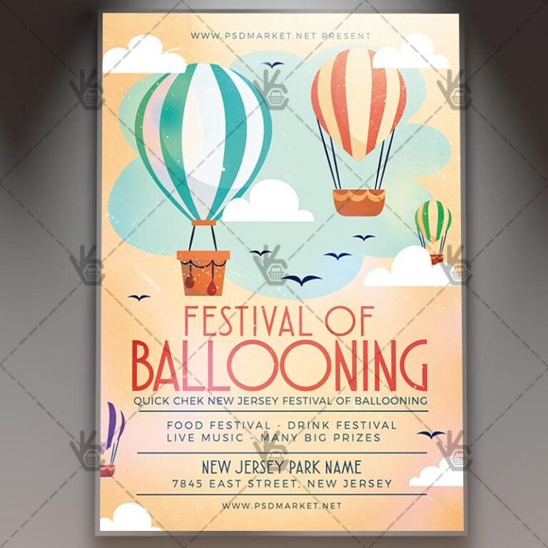 Festival of Ballooning Flyer - PSD Template - PSDmarket