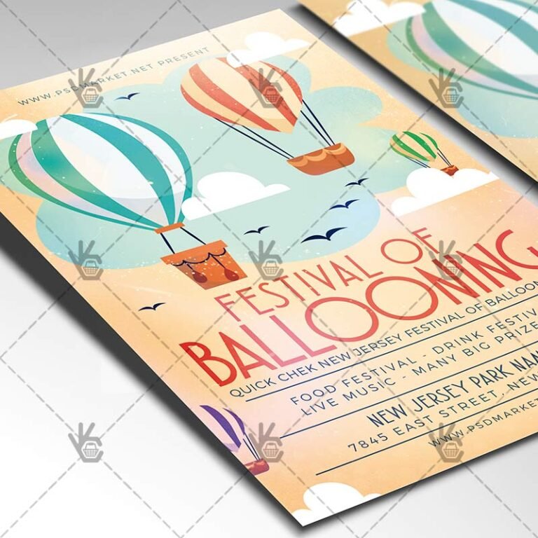 Festival of Ballooning Flyer - PSD Template - PSDmarket