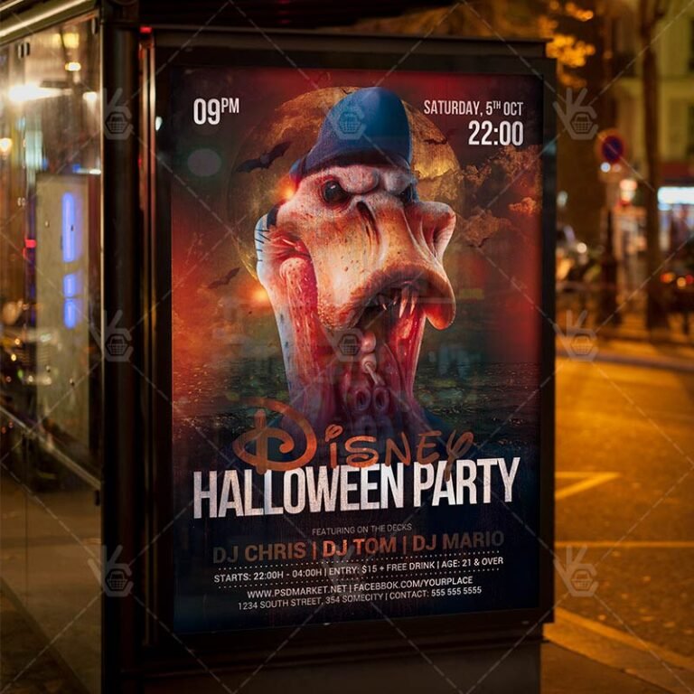 Disney Halloween Flyer - PSD Template - PSDmarket