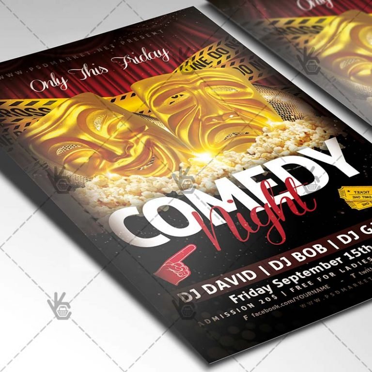 Download Comedy Show Flyer - PSD Template | PSDmarket