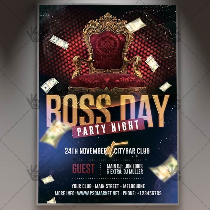 Download Boss Day Flyer - PSD Template | PSDmarket