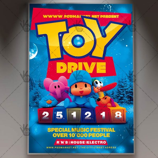 Download Christmas Toy Drive Flyer PSD Template PSDmarket